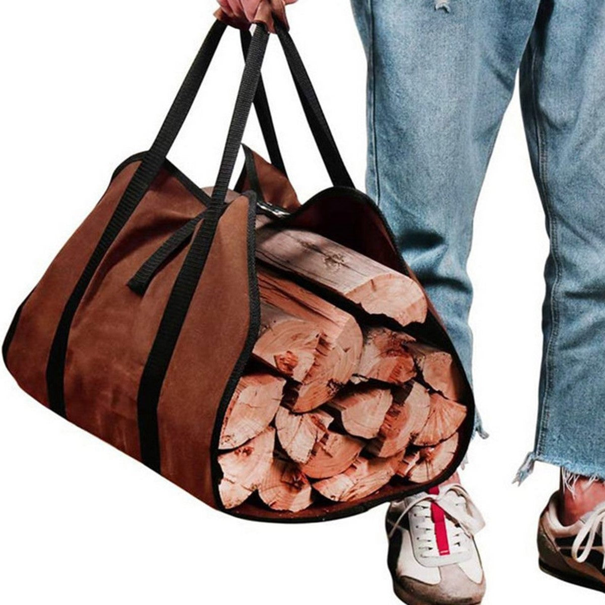 Firewood Log Carrier Tote Bag — Off The Back