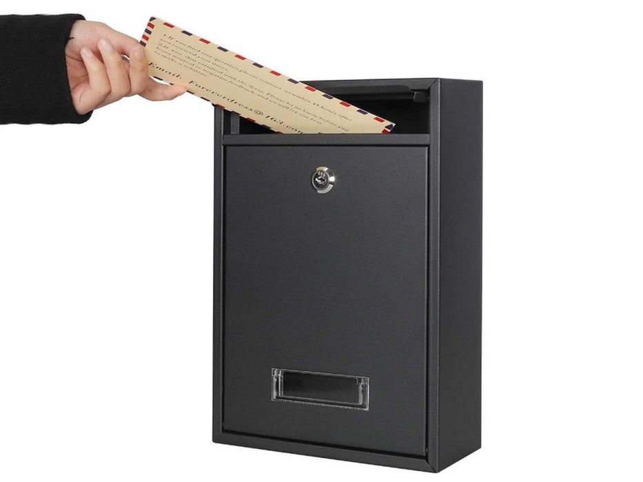 Wall Mounted Steel Mailbox Lockable — Off The Back