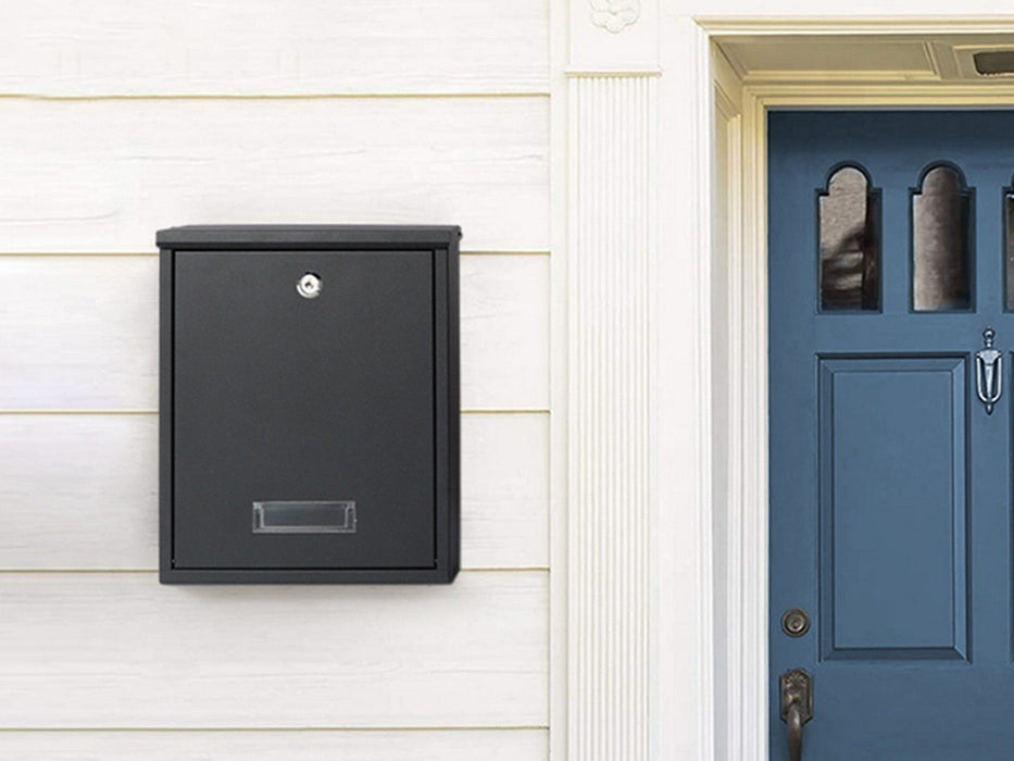 Wall Mounted Steel Mailbox Lockable — Off The Back
