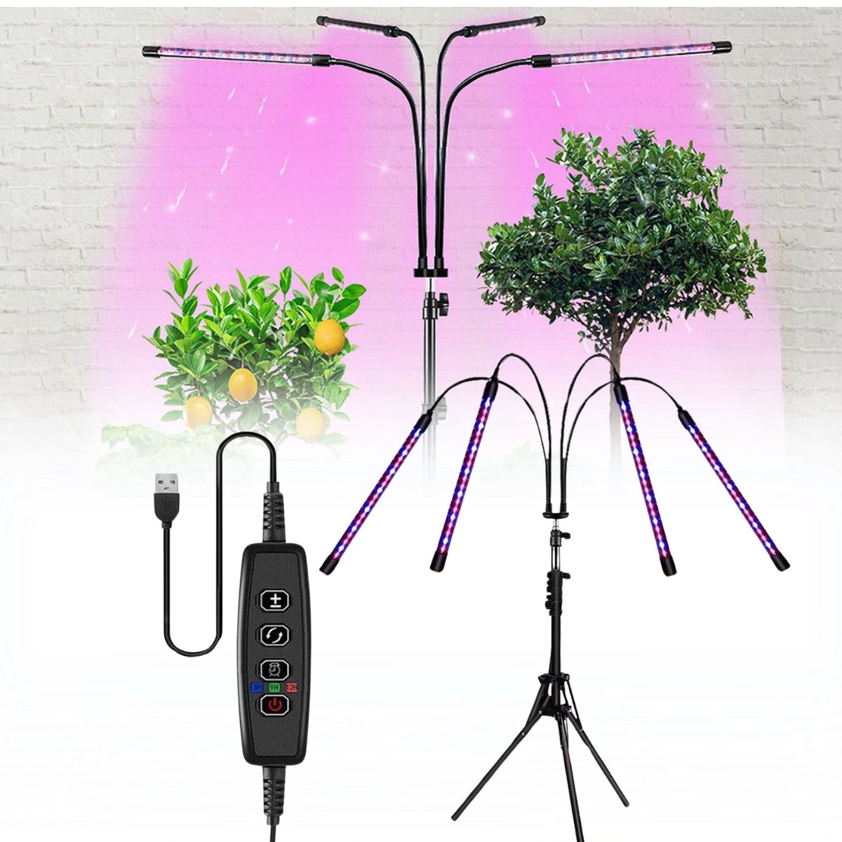 LED Grow Light with Adjustable Tripod Stand — Off The Back