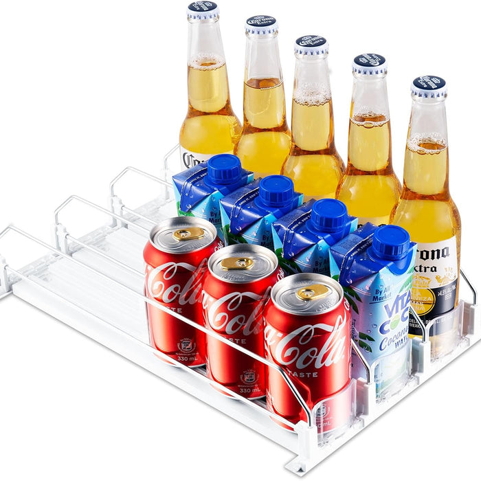 3 Row Soda Can Dispenser with Spring Loaded Pusher — Off The Back