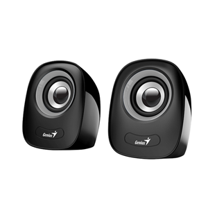 Genius SP-Q160 Black USB Powered Mini Speakers - Black/Grey — Off The Back