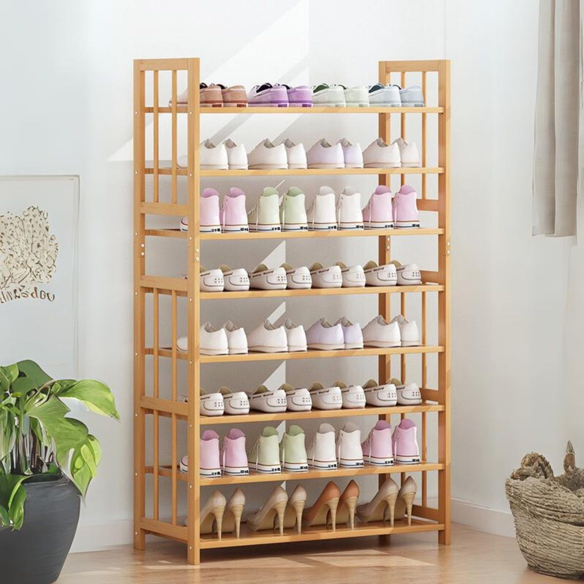 8-Tier Bamboo Shoe Rack — Off The Back