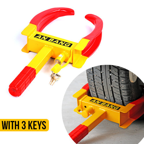 Heavy Duty Anti Theft Wheel Clamp Includes 3 Keys — Off The Back