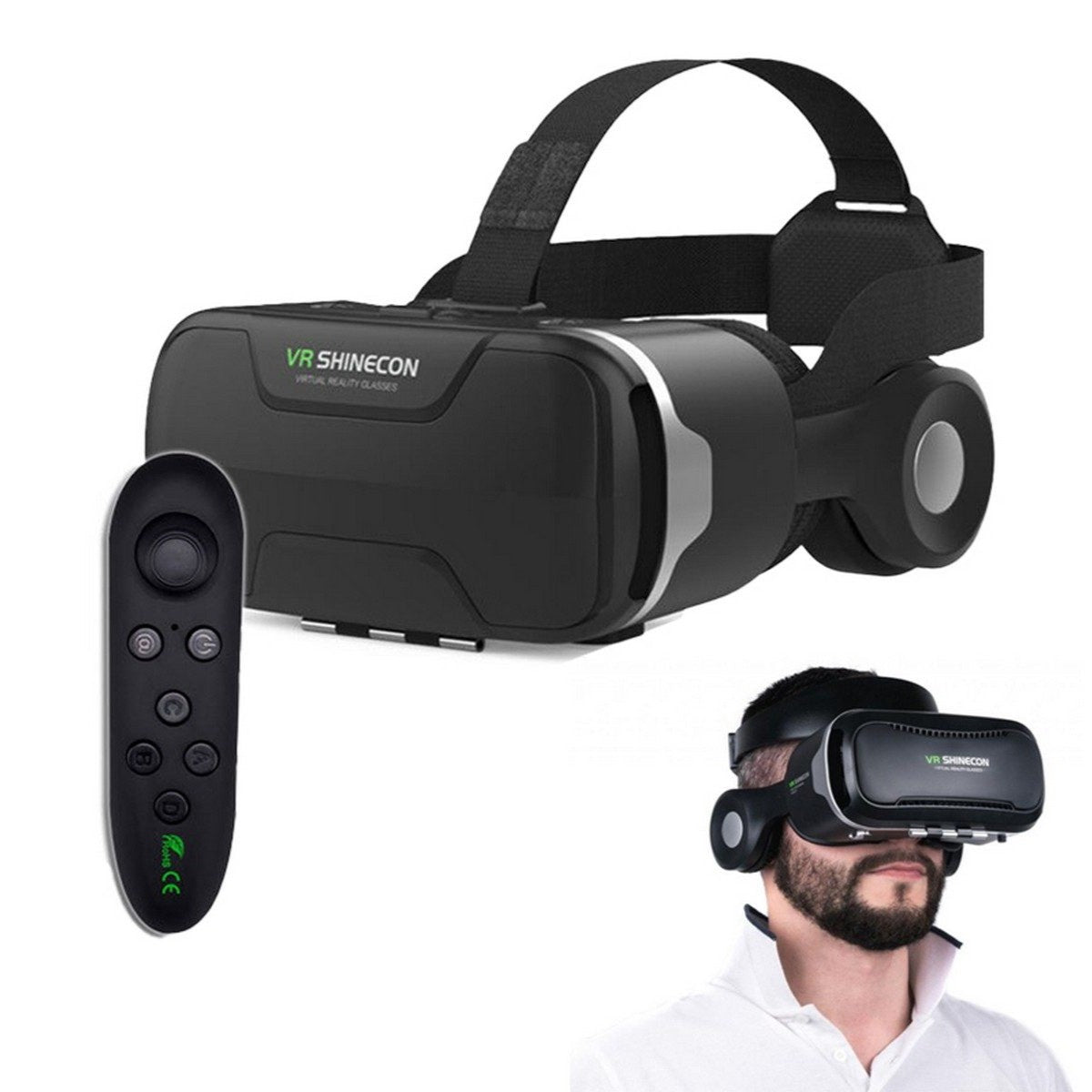 VR Headset with 3D VR Glasses & Controller — Off The Back