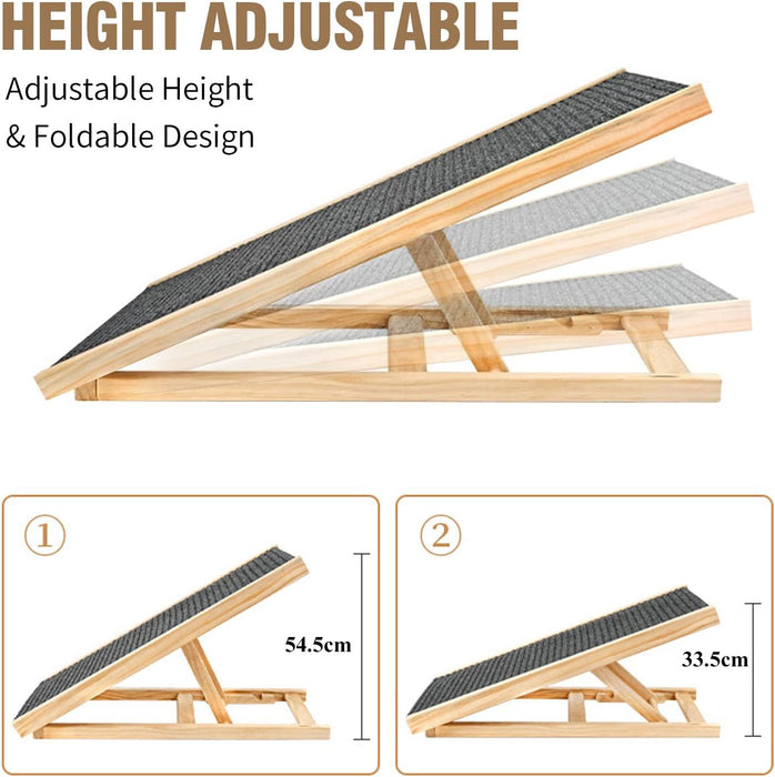Wooden Adjustable Pet Ramp — Off The Back