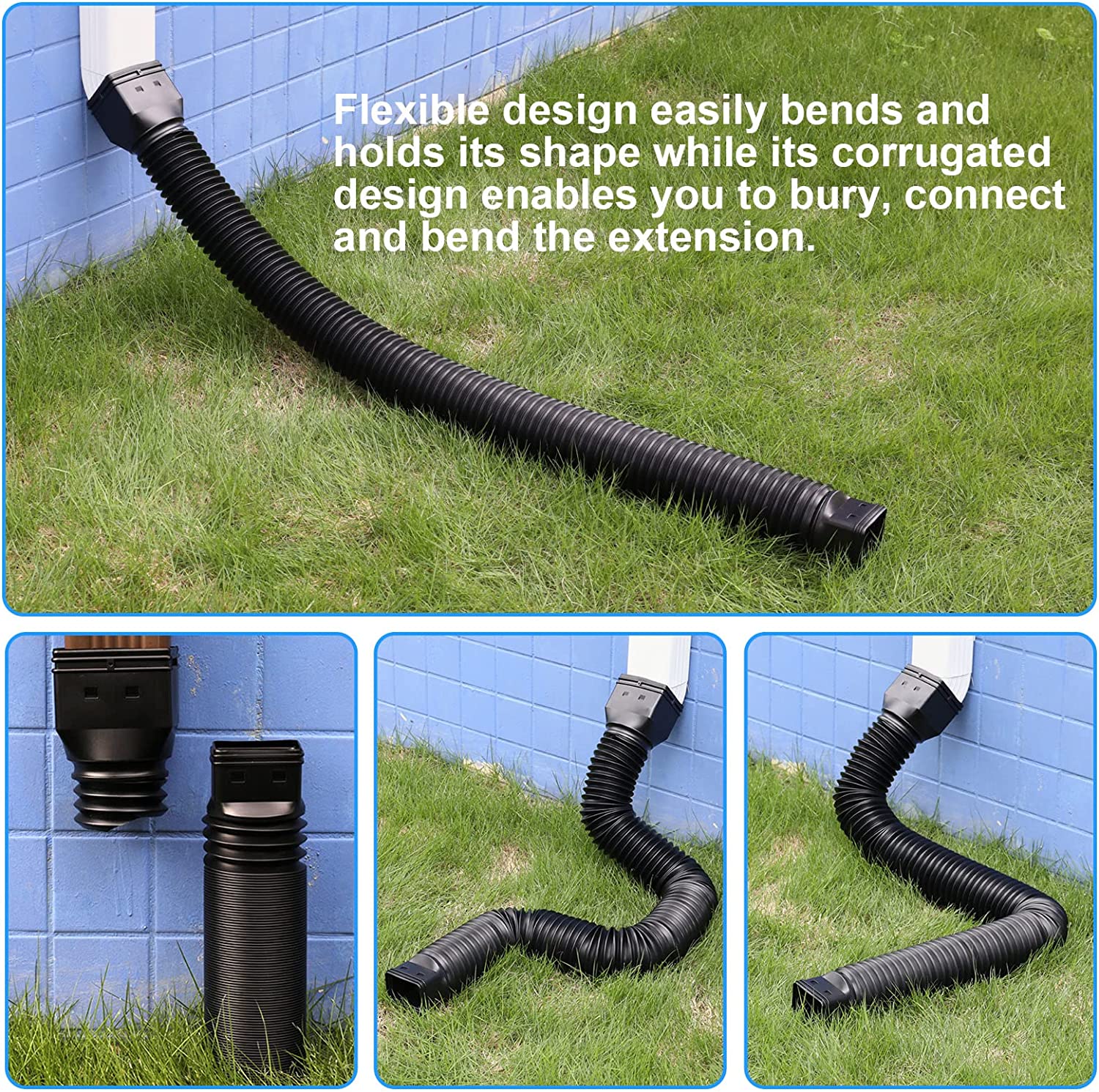 Flexible Rain Gutter Downspout Extension — Off The Back
