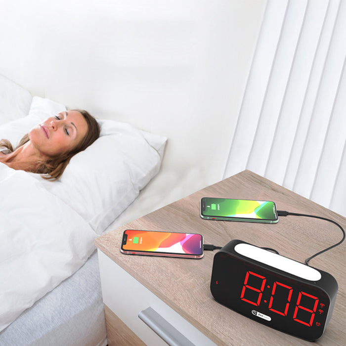 USB Plugged-in Digital Alarm Clock with Bed Vibrating Function — Off ...