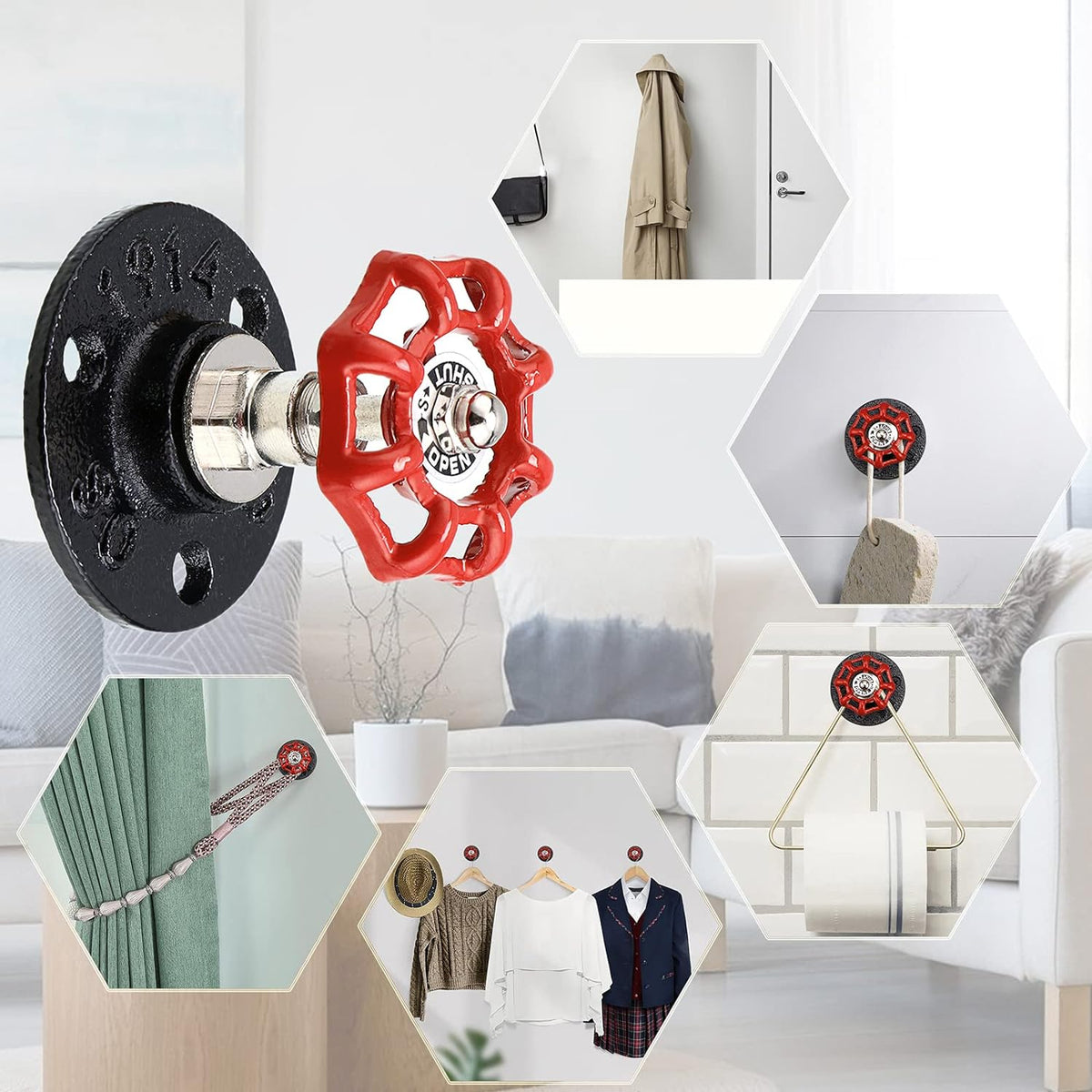 Industrial Pipe Coat Hook Racks - 3 Pcs Set — Off The Back