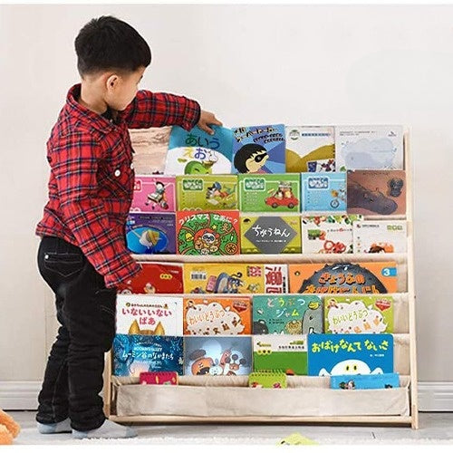 Wooden Kids Book Rack Organiser — Off The Back