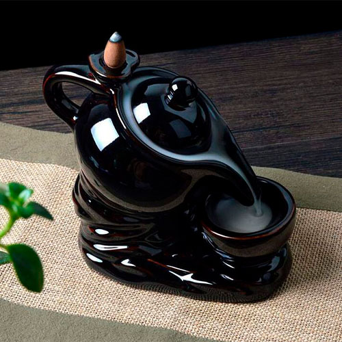 Ceramic Waterfall Backflow Incense Burner Teapot — Off The Back