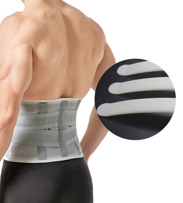 Adjustable Breathable Lumbar Back Brace Gray Xxl — Off The Back