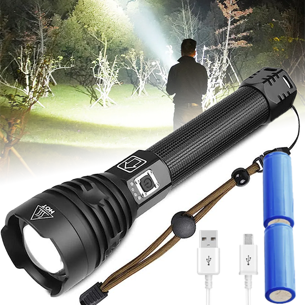 3000 Lumen LED Tactical Zoom Flashlight — Off The Back