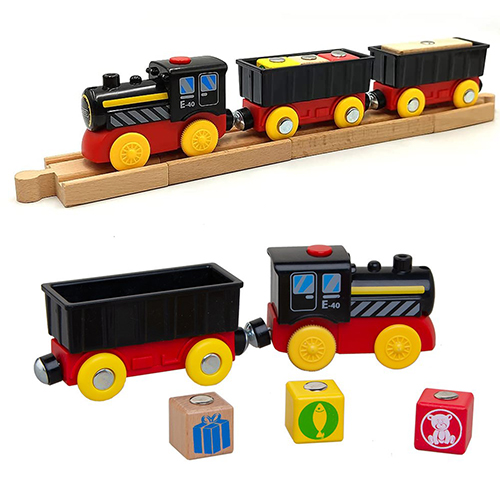 Battery Operated Steam Train For Wooden Track — Off The Back