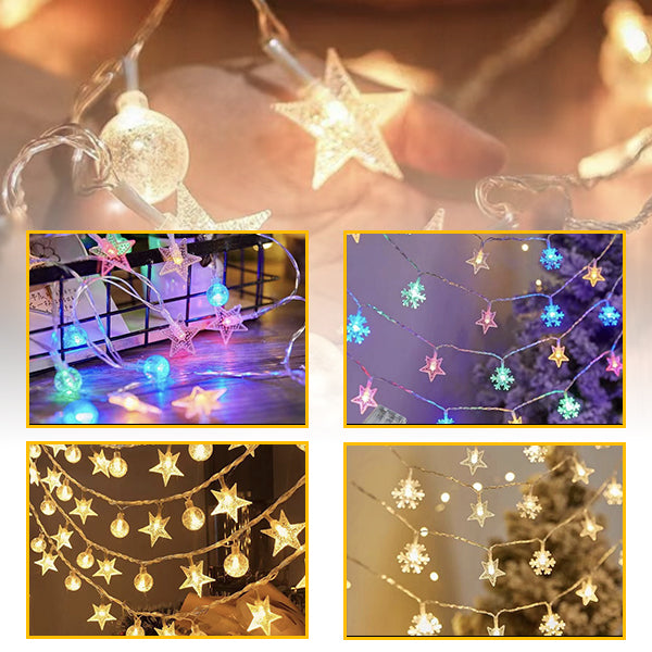 Christmas Star-Shaped Fairy String Lights — Off The Back