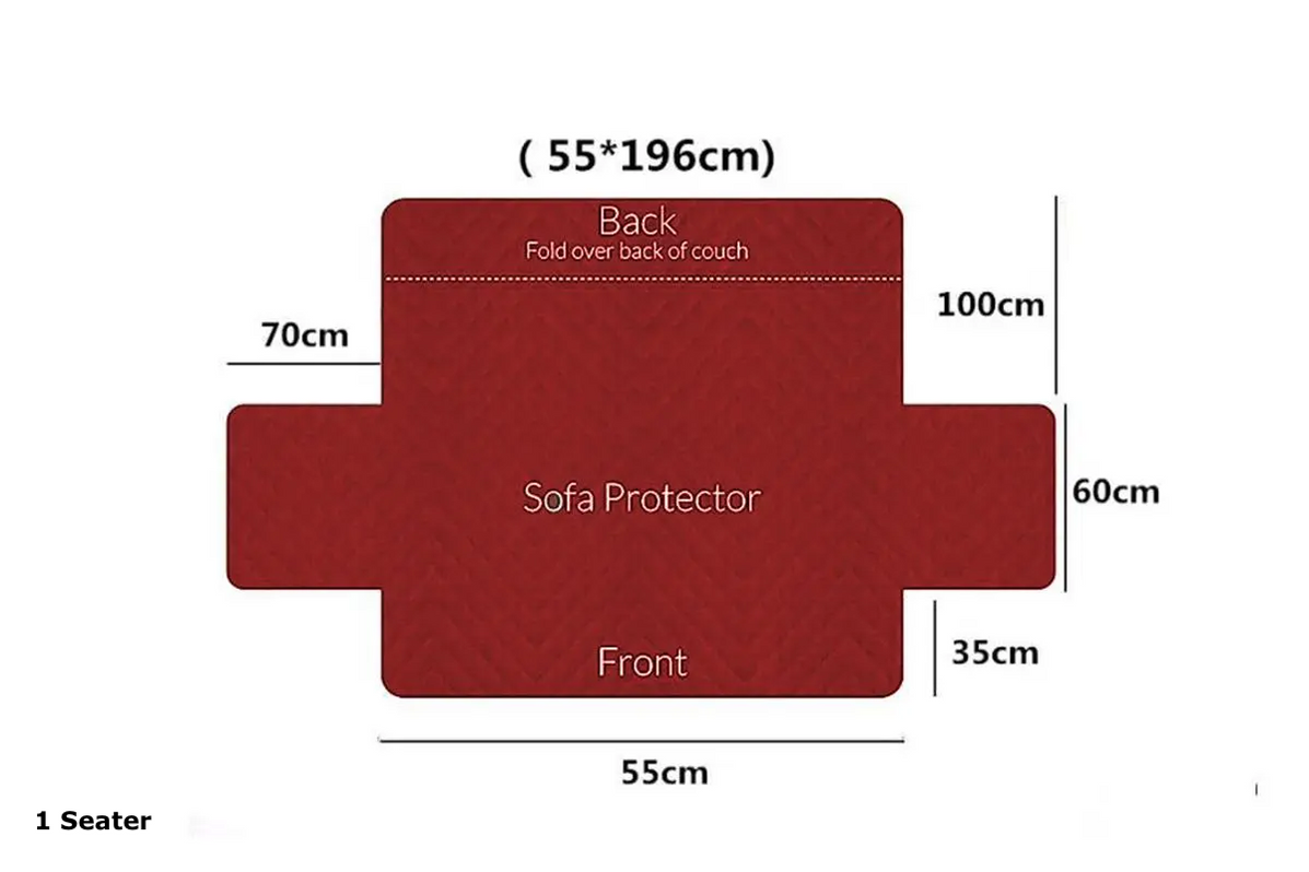 Reversible Water-Resistant T-Shaped Sofa Cover — Off The Back