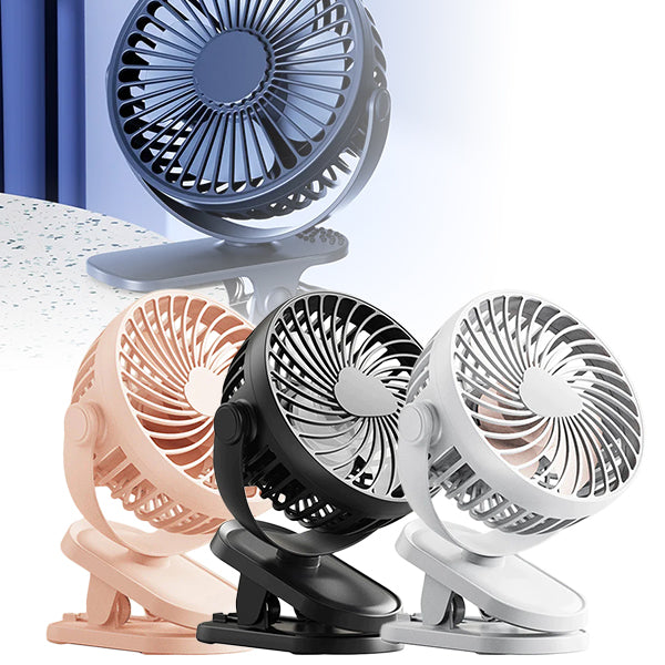 3 In 1 Rechargeable Clip On Desk Fan — Off The Back